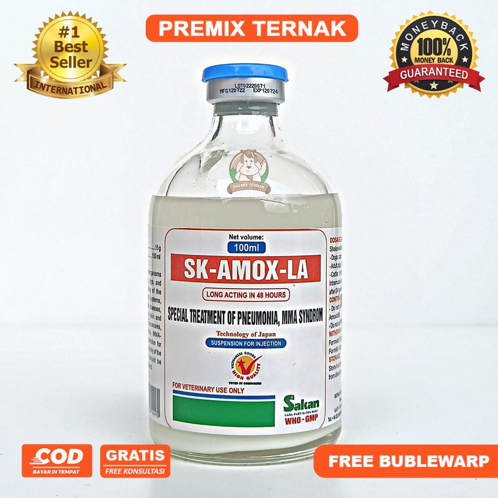 Jual SK AMOX LA 100 ml Injeksi (Amo xicil lin 15%) obat injeksi ayam ...
