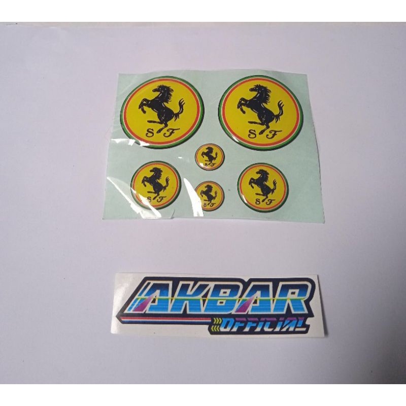 Jual stiker set emblem petir sss nasa ferrari nmax aerox lexi vespa ...