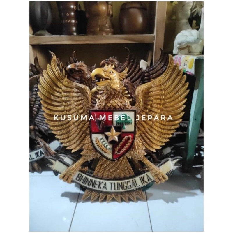 Jual Garuda Pancasila Lambang Negara Indonesia Emas - 60cm x 60cm ...