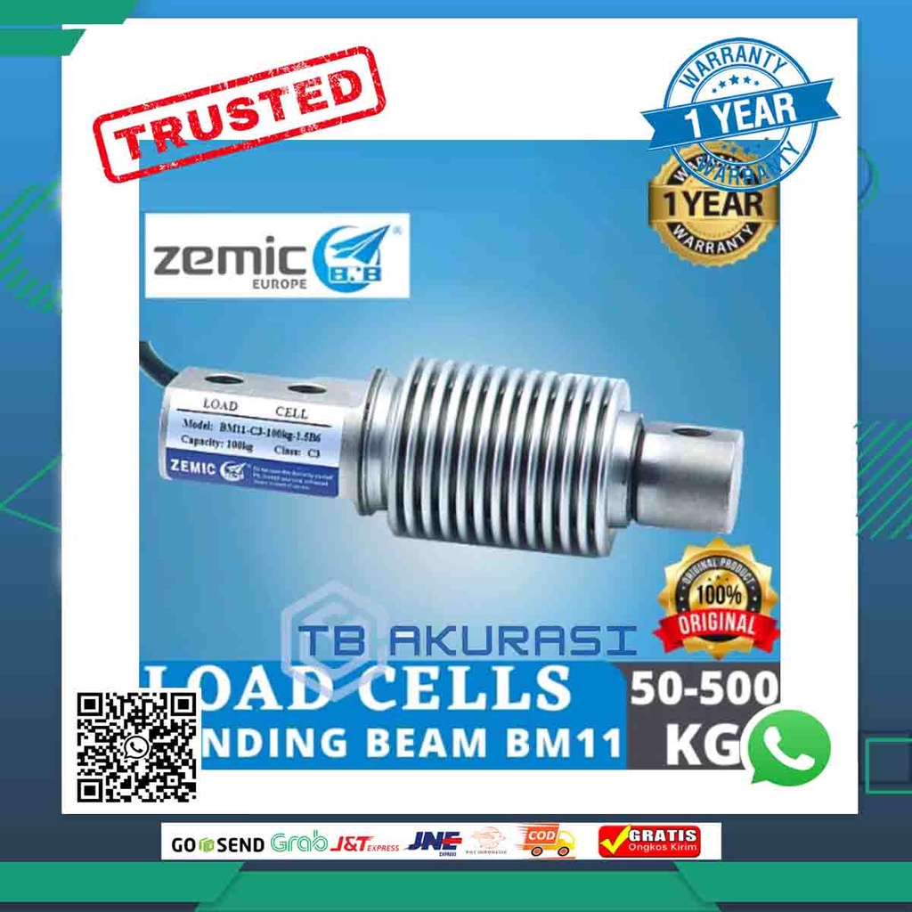 Jual LOADCELL / SENSOR TIMBANGAN ZEMIC BM11 50KG-500KG New Original Garansi | Shopee Indonesia