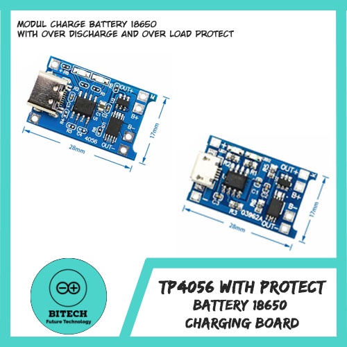 Jual Modul TP4056 Micro USB Charger 18650 Baterai Lithium 5V 1A ...