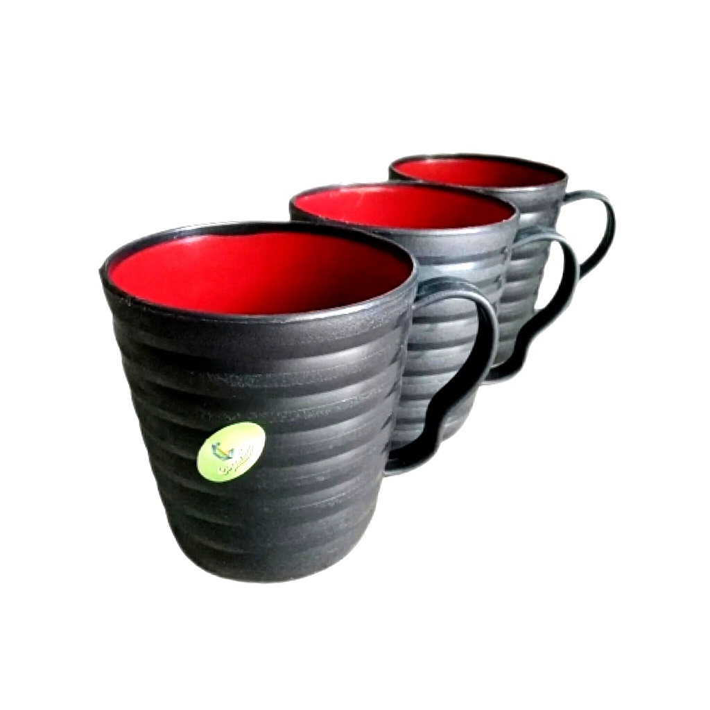 Jual Gelas Cangkir Mug Hitam Ocha Ramen Ulir Plastik 347 | Shopee Indonesia