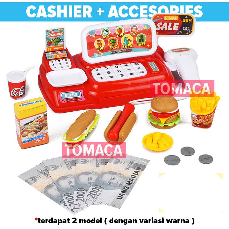 Jual Mainan Anak Edukasi Mesin Kasir Cashier Cash Register Scanner Uang ...