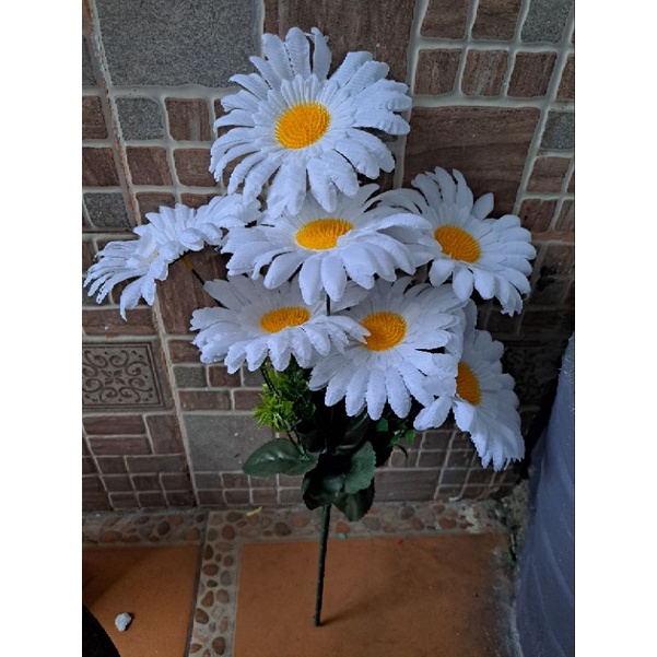 Jual bunga artificial bunga matahari putih cantik bunga dekorasi ...
