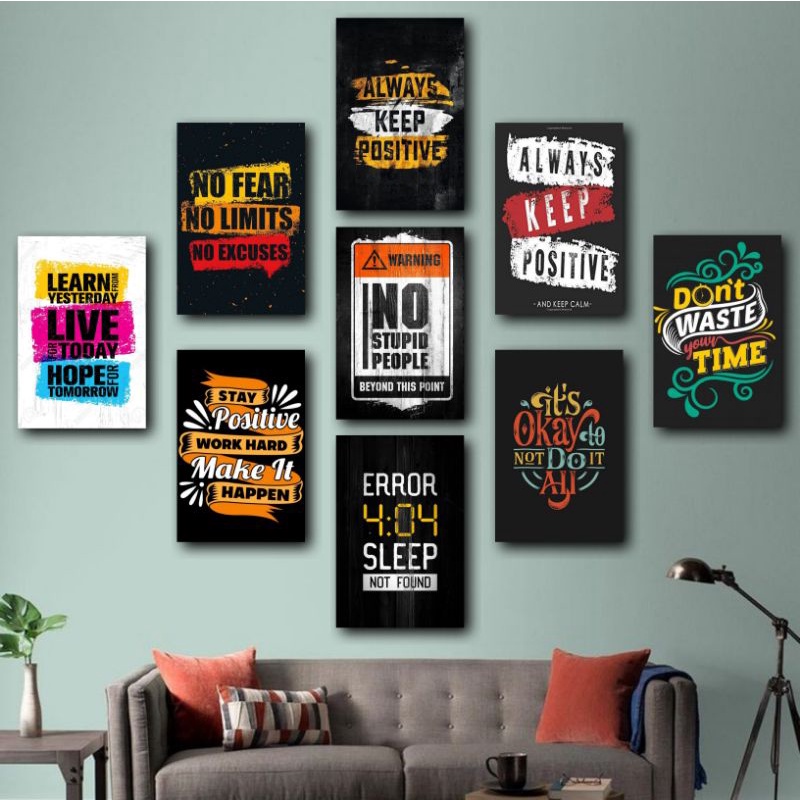 Jual POSTER DINDING KAYU AESTHETIC QUOTES WALL DECOR KEREN MURAH ...