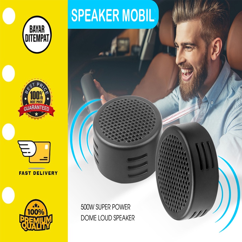 Jual 2PCS Speaker Mini Mobil 500 Watt Tenaga Super Keras Kubah Tweeter ...