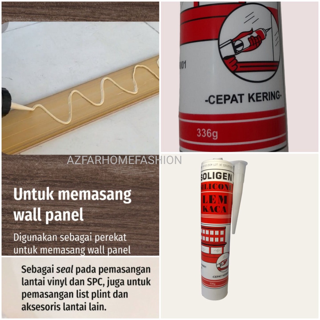 Jual lem silicon sealant perekat wallpanel LISMOULDING | Shopee Indonesia