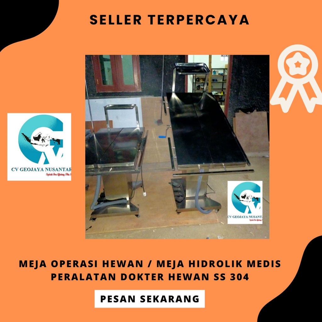 Jual MEJA OPERASI HEWAN / MEJA HIDROLIK MEDIS PERALATAN DOKTER HEWAN SS ...