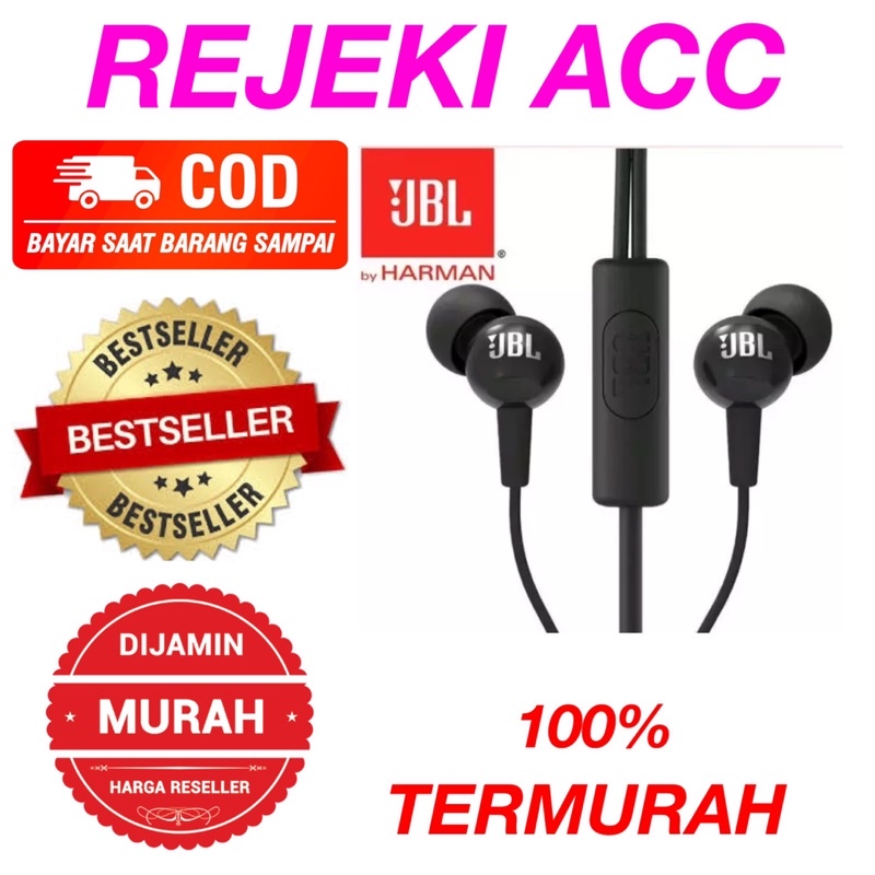 Jual Headset JBL C100SI Hf Pure Bass Jack Audio Mic Telepon Packing Plastik | Shopee Indonesia