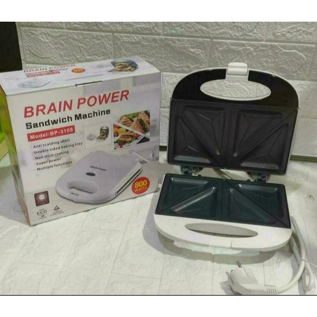 Jual BRAIN POWER SANDWICH MACHINE (MODEL BP-3108) - PEMBUAT SANDWICH ...