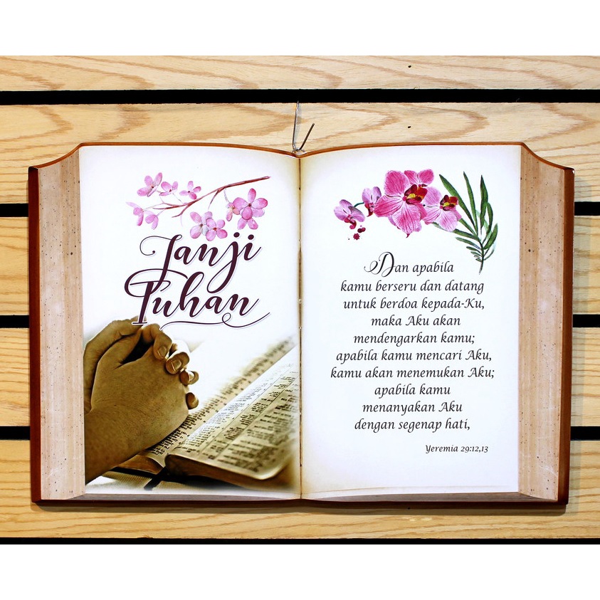 Jual Hiasan Dinding Ayat Alkitab Bentuk Buku | Shopee Indonesia