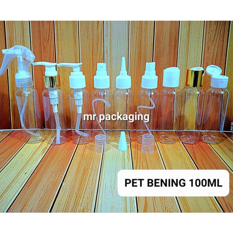 Jual Botol plastik 100ml Bening isi ulang | Botol PET 100ml reffile ...