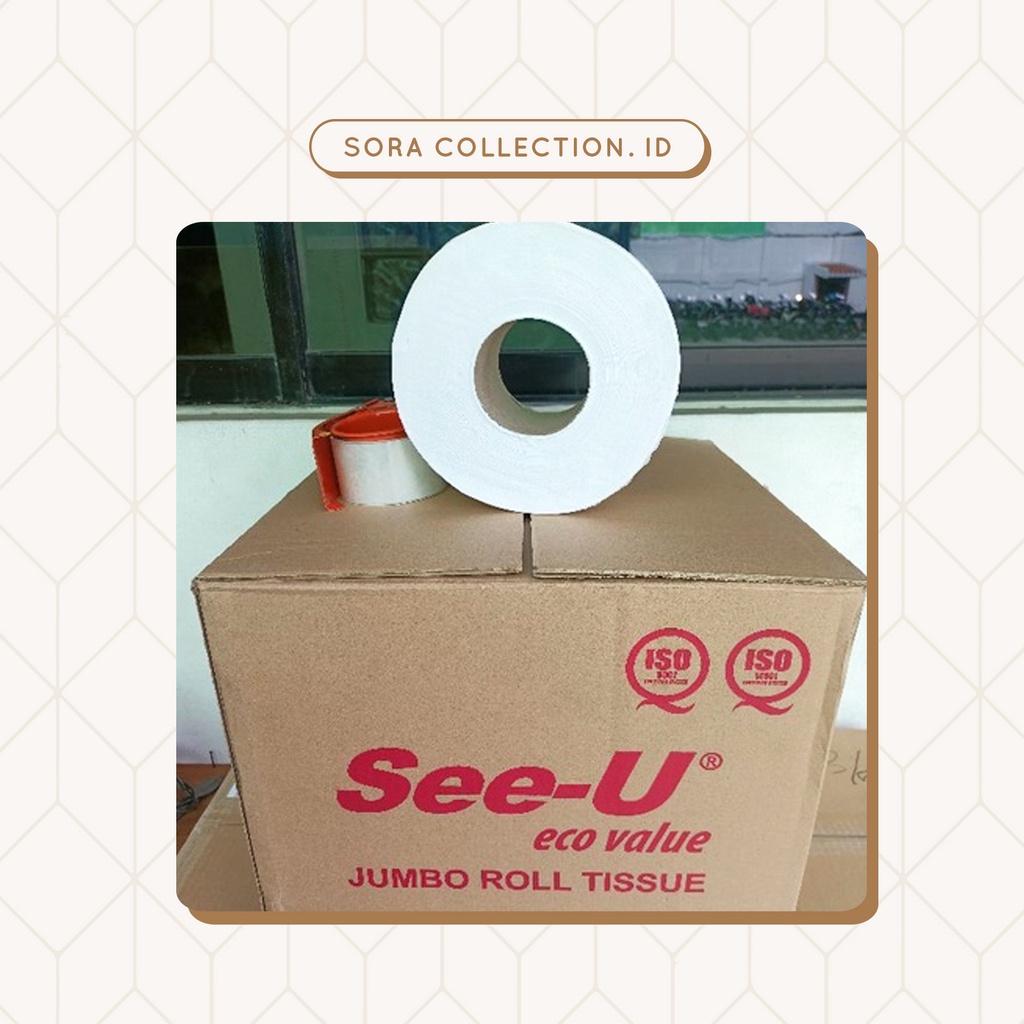 Jual Tissue See U Roll Jumbo / Tisu Toilet 1 Dus Isi 16 Roll Besar 2 ...