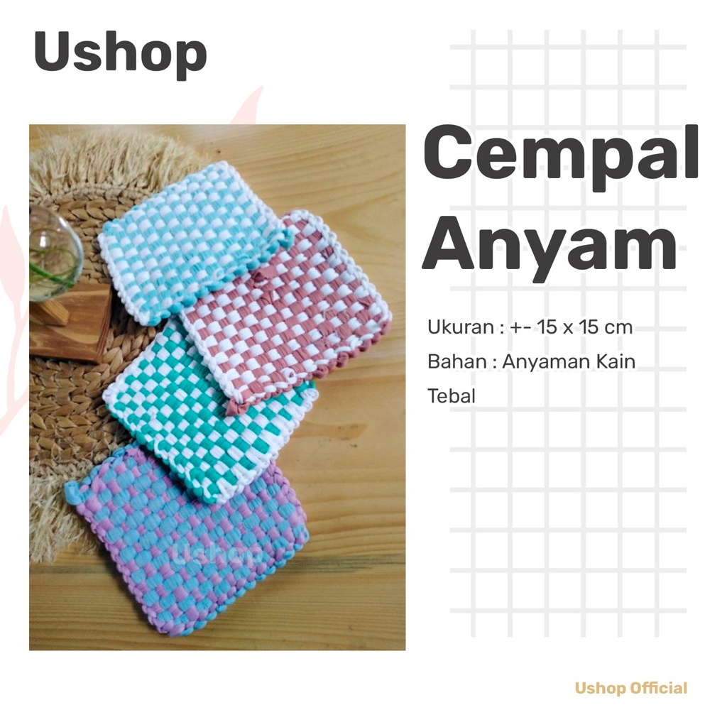 Jual Cempal Anyam ANTI PANAS / KAIN LAP WAJAN / JAMPEL / PEGANGAN ...