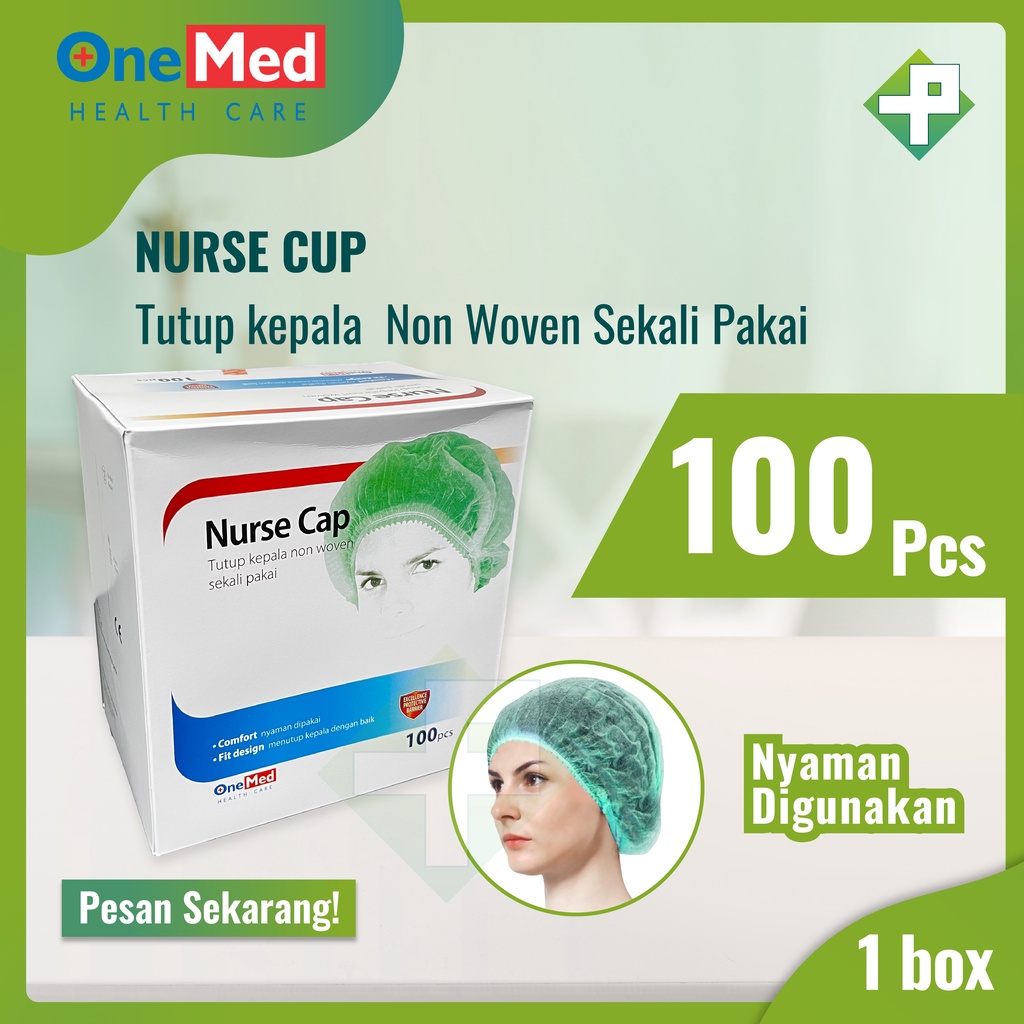 Jual Nurse Cap OneMed / Hairnet / Penutup Kepala / Mob Cap 100s ...