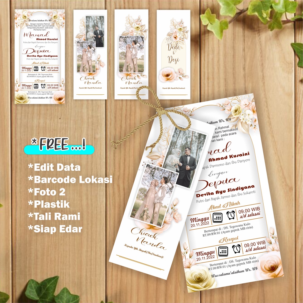 Jual CETAK UNDANGAN PERNIKAHAN, UNDANGAN CUSTOM | Shopee Indonesia
