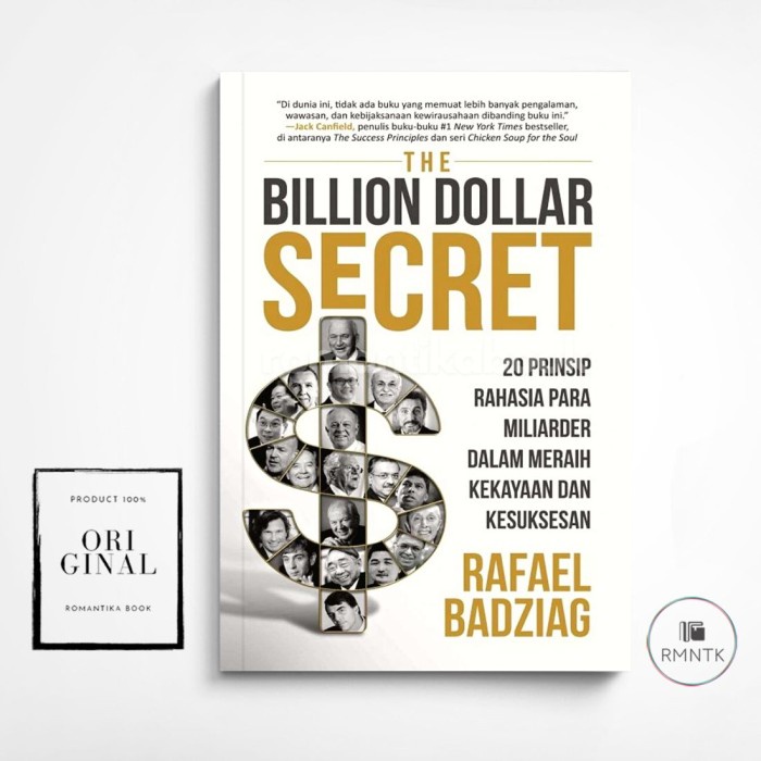 Jual Buku The Billion Dollar Secret 20 Prinsip Rahasia Para Miliarder