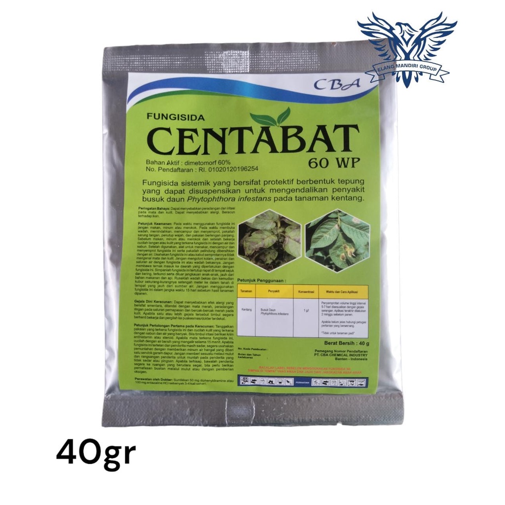 Jual CENTABAT 60 WP 40gr Fungisida Sistemik Dimetomorf 60% Cegah Busuk ...