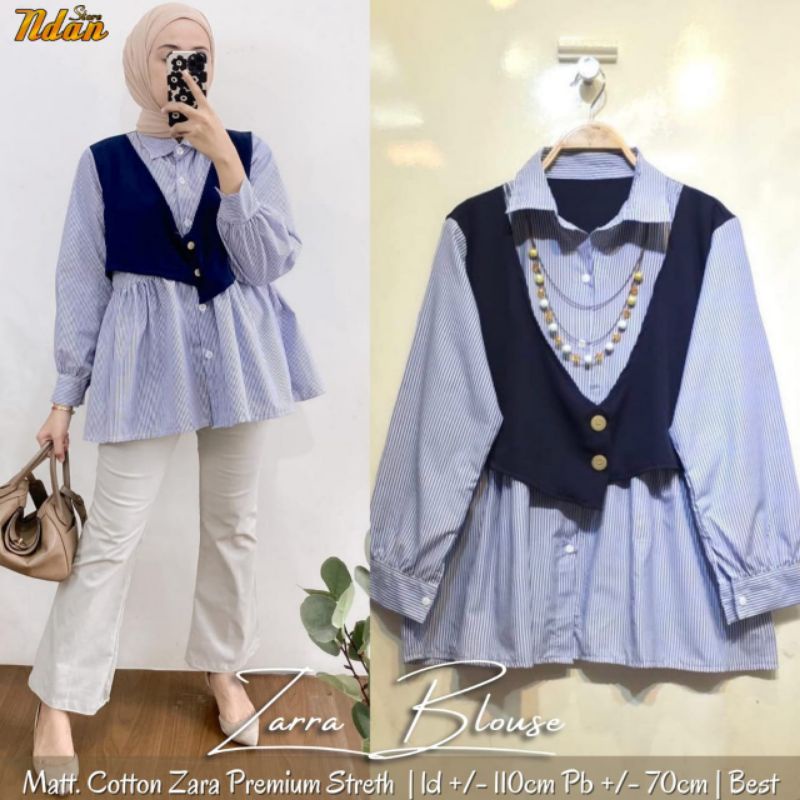 Jual Blus premium kekinian wanita katun cotton zara premium tebal ...