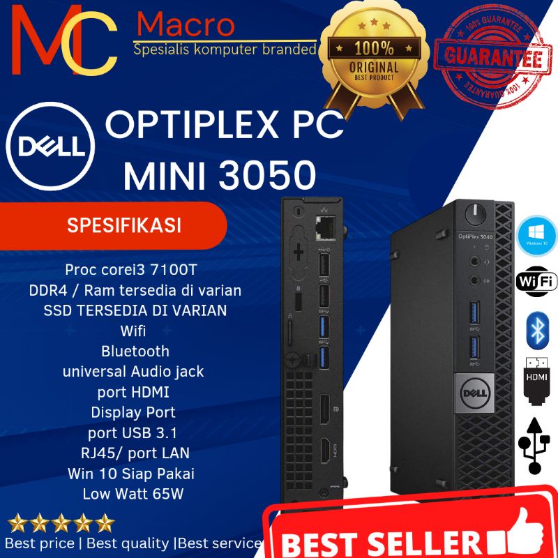 Jual PC MINI DELL OPTIPLEX 3050 I3 7100 SIAP PAKAI | Shopee Indonesia