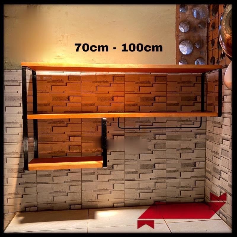 Jual KITCHEN SET rak dinding bumbu dapur / rak dinding dapur 3 ambalan ...