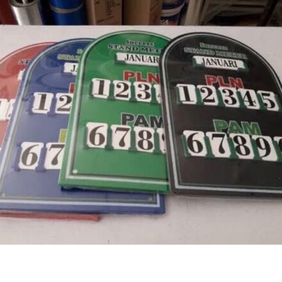 Jual Promo |KG7|Papan PDAM PLN stand meter Nomer Nomor No Petunjuk ...