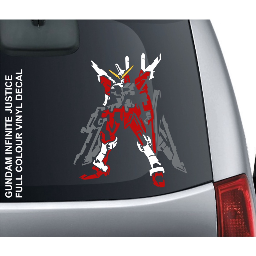 Jual Sticker Cutting Gundam Infinite Justice Siluet Mobil Motor ...