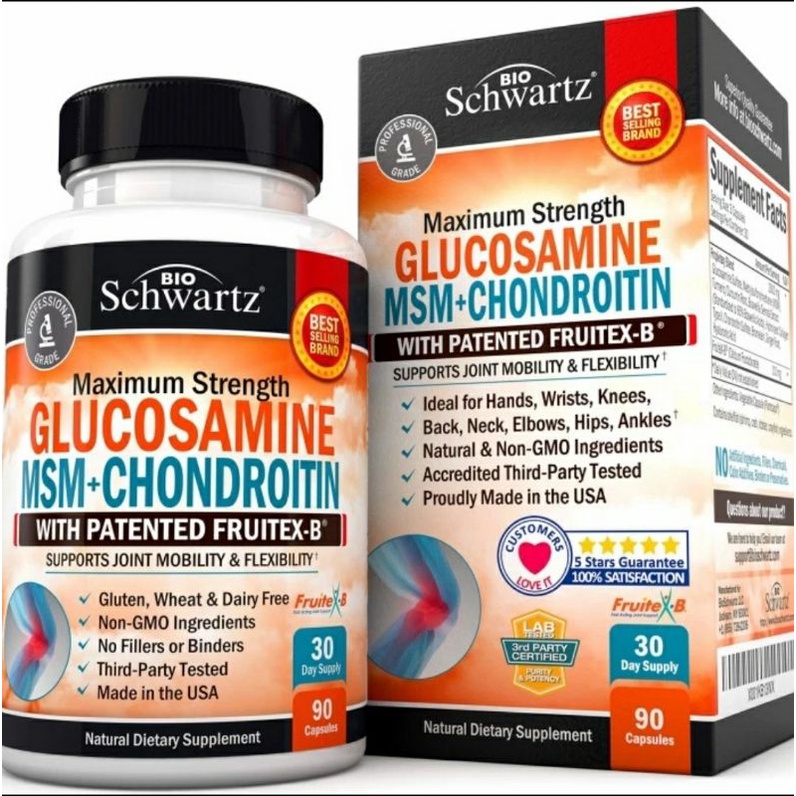 Jual BioSchwartz Glucosamine Chondroitin MSM Collagen Hyaluronic Acid ...