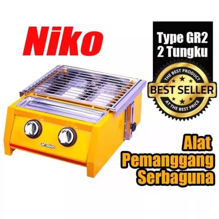 Jual NIKO Grill STOVE 2 Tungku NK-GR2 PANGGANGAN SOSIS | Shopee Indonesia