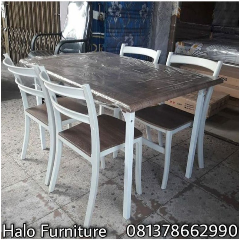 Jual MEJA MAKAN 4 KURSI MINIMALIS | Shopee Indonesia