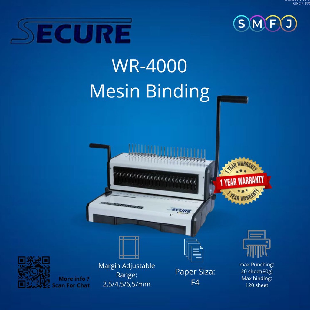 Jual SECURE WR 4000 - Alat Mesin Binding / Jilid Spiral GARANSI RESMI | Shopee Indonesia