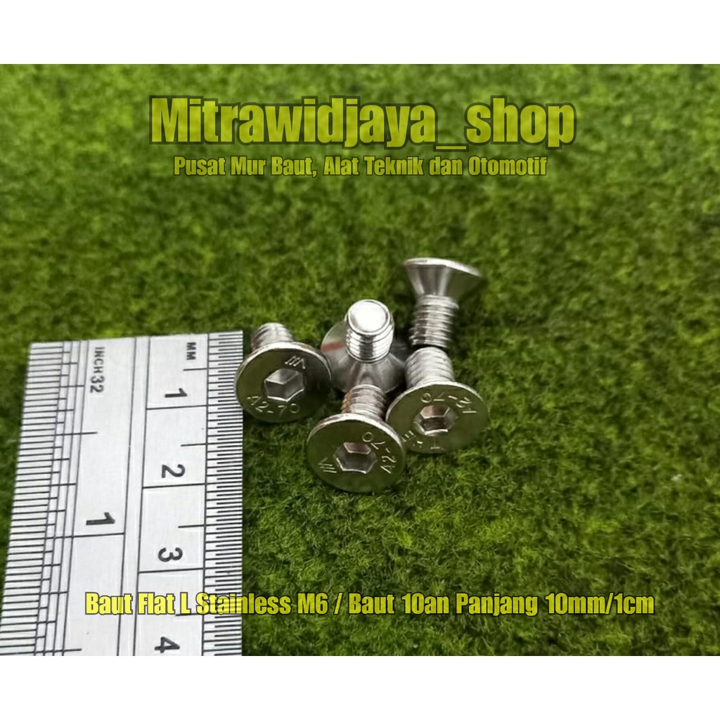 Jual Baut Flat L Stainless stell baut 10an baut model tirus Baut ...