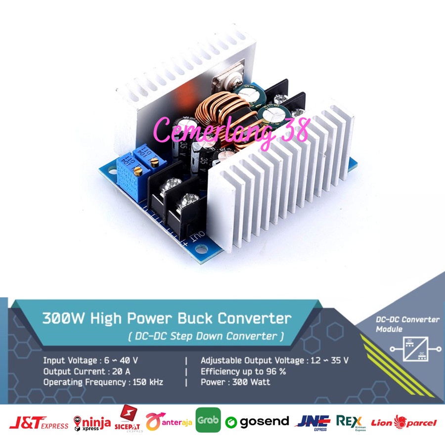 Jual Step Down 20A 300W CC CV Buck Converter DC High Power LED Driver ...
