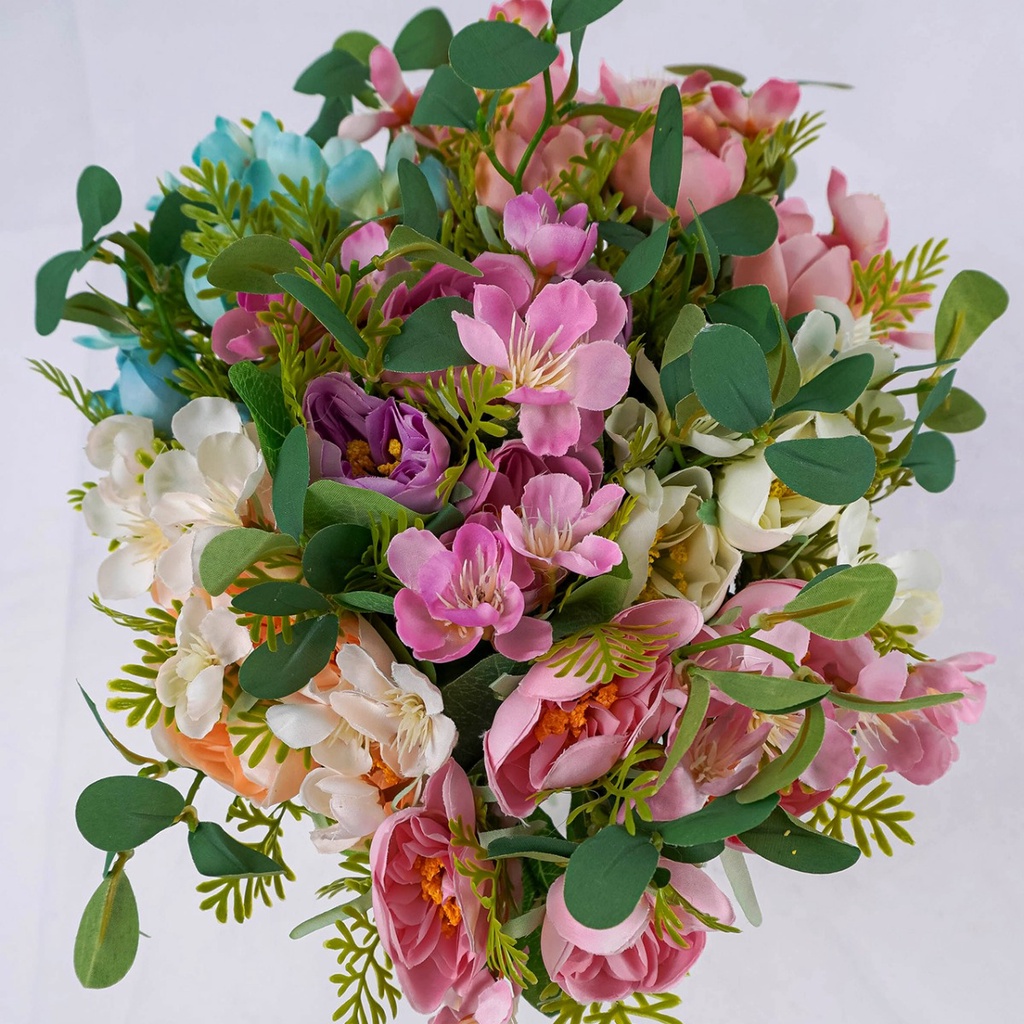 Jual Bunga Plastik Hias Mawar Korean Tea Rose Fwr Bunga Artificial ...