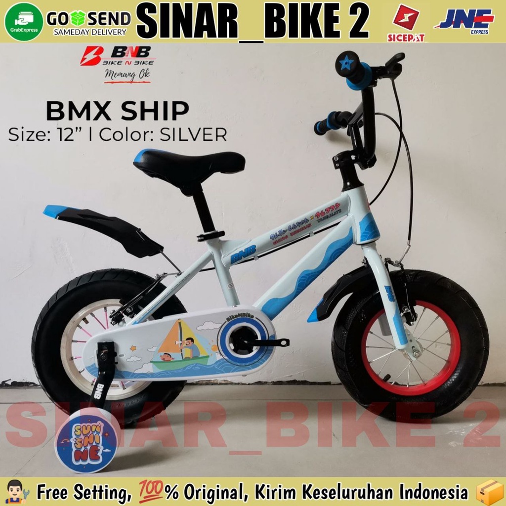 Jual Sepeda BMX Anak Laki Laki BNB SHIP Ukuran 12 Inch Ban Jumbo 3.0 (2 ...