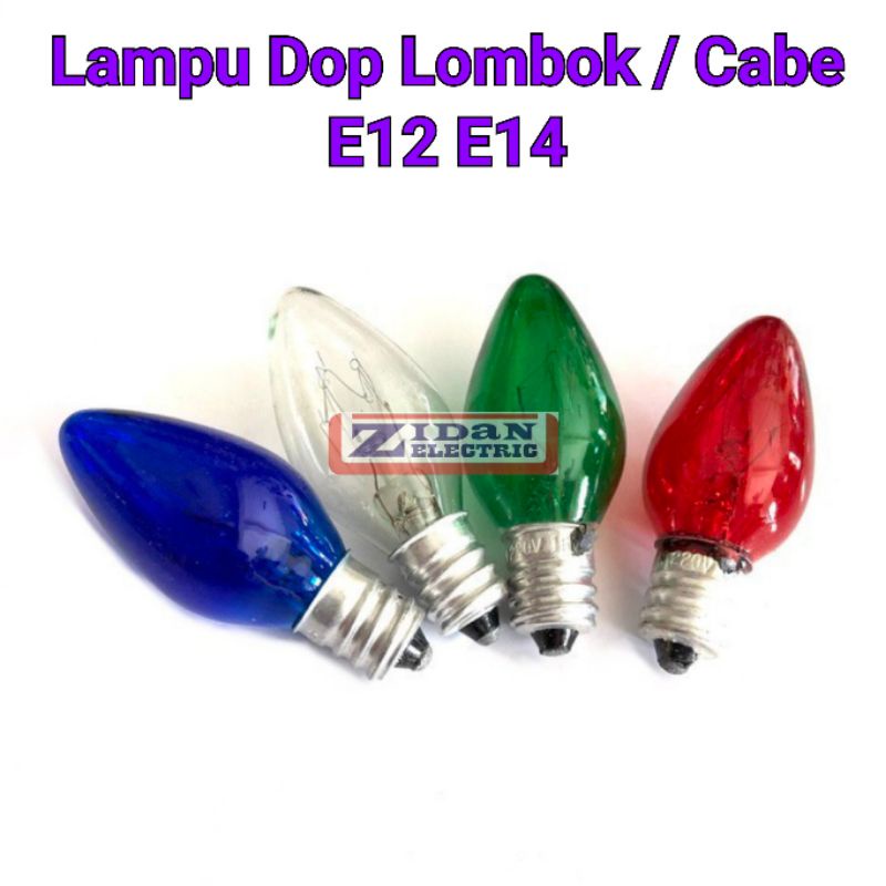 Jual Lampu Dop Cabe Lombok E12 E14 / Lampu Tidur E12 E14 Lombok Cabe Warna | Shopee Indonesia