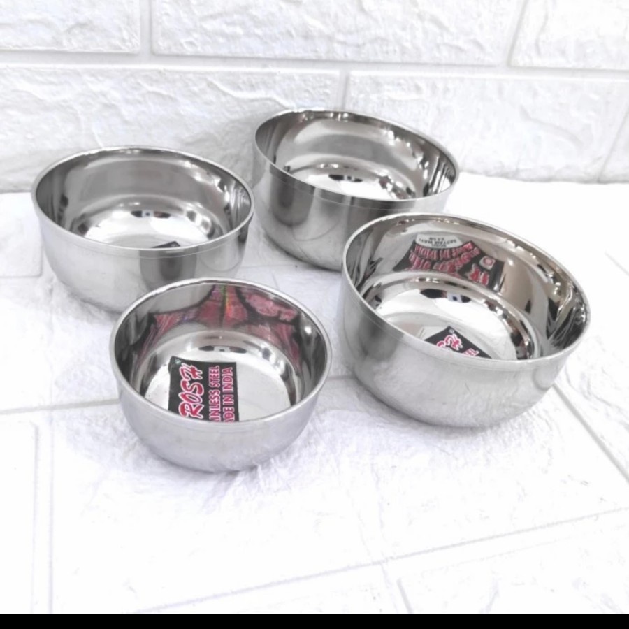 Jual Mangkok Kecil Bulat Stainless Awet Kuat Tebal Premium Rosh 10CM ...