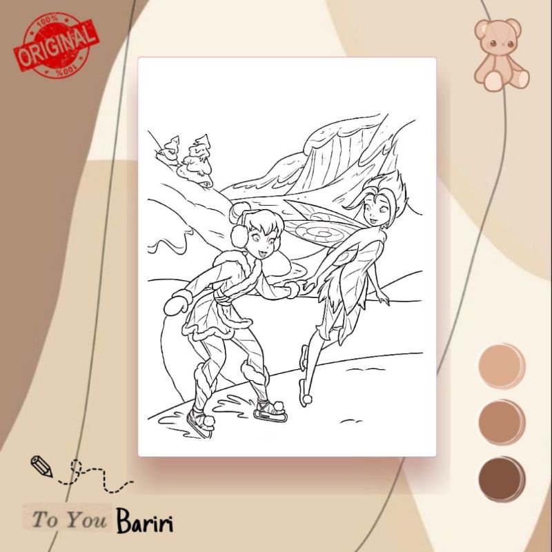 Jual Gambar Sketsa Mewarnai | TINKERBELL | Sketsa lukis | Sketsa Sablon ...