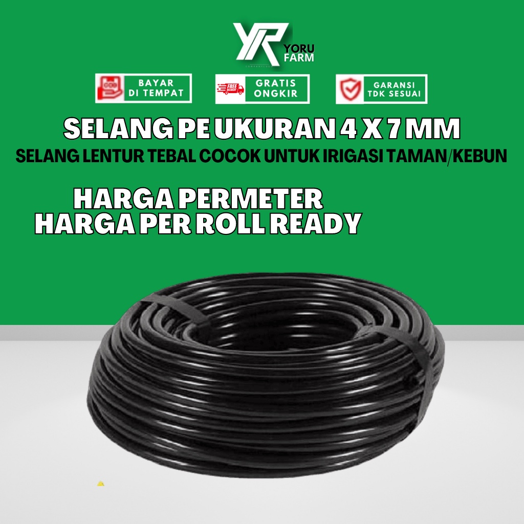 Jual Selang PE 7 Mm - Selang Hidroponik / Selang Irigasi / Sprayer ...