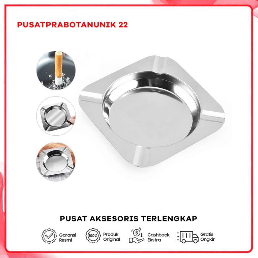 Jual Asbak Rokok Stainless/Asbak Murah kotak/bulat Mangkok Asbak Rokok ...
