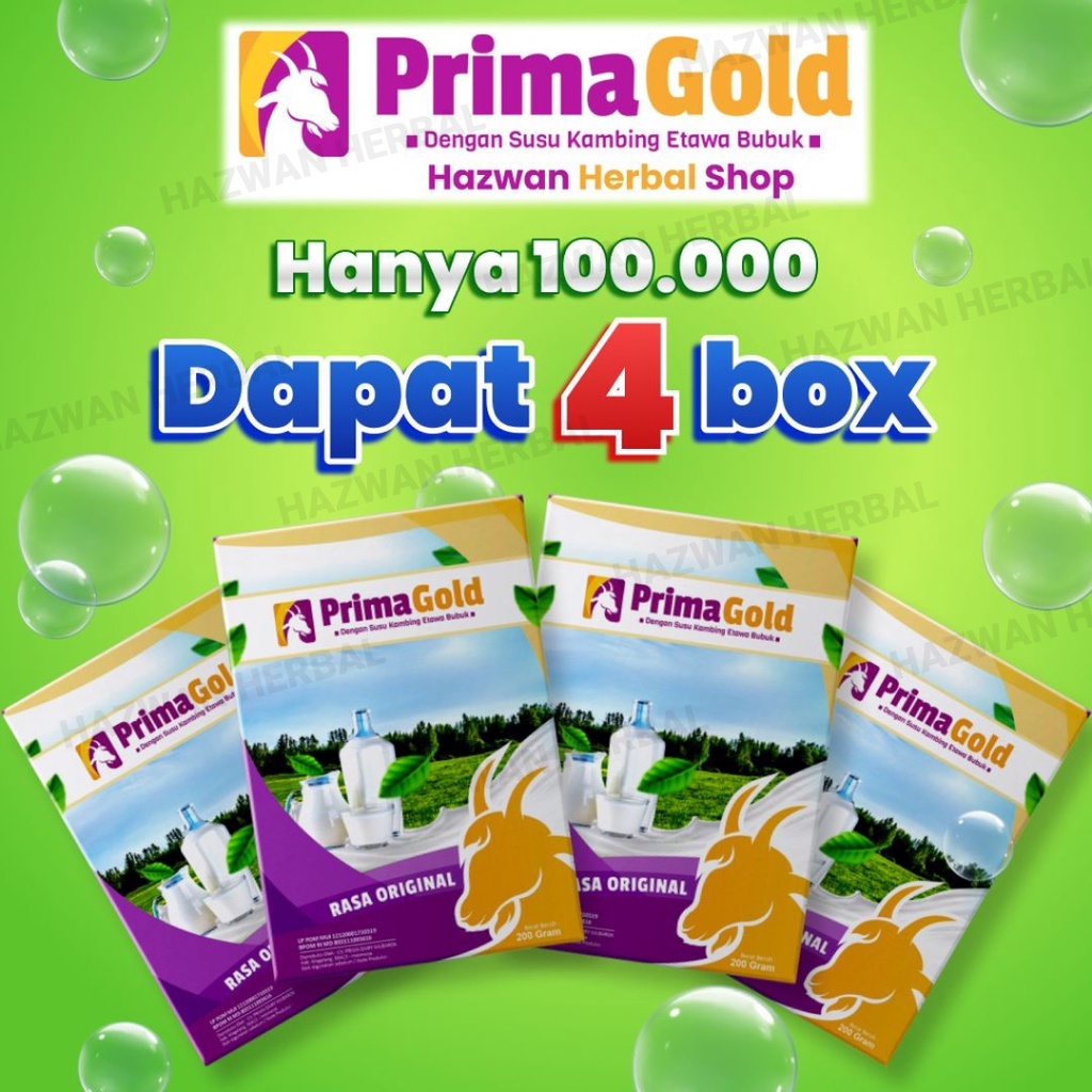 Jual Prima Gold dan Golden Goat Susu Kambing Etawa Asli, Harga Murah ...