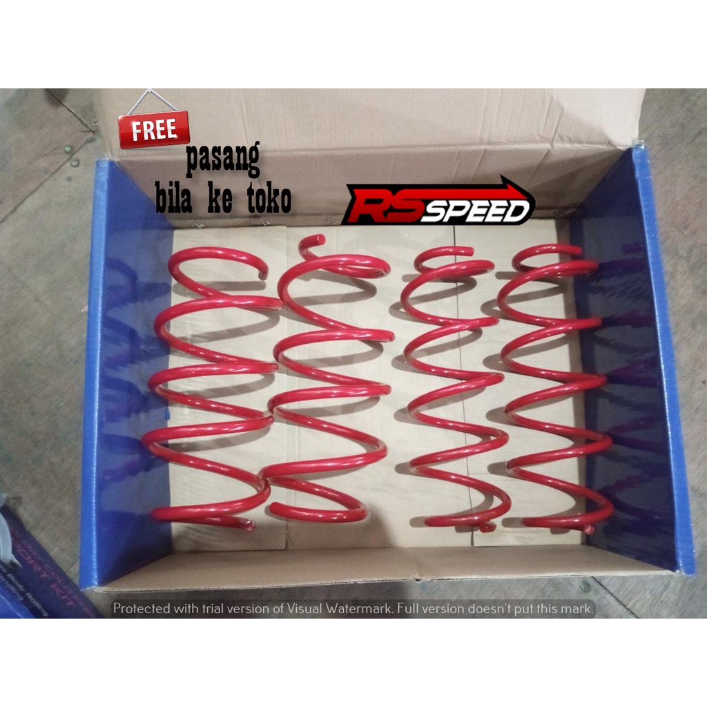 Jual LOWERING KIT HSR RED HONDA BRIO 2011-2017 PER CUSTOM LEBIH CEPER ...