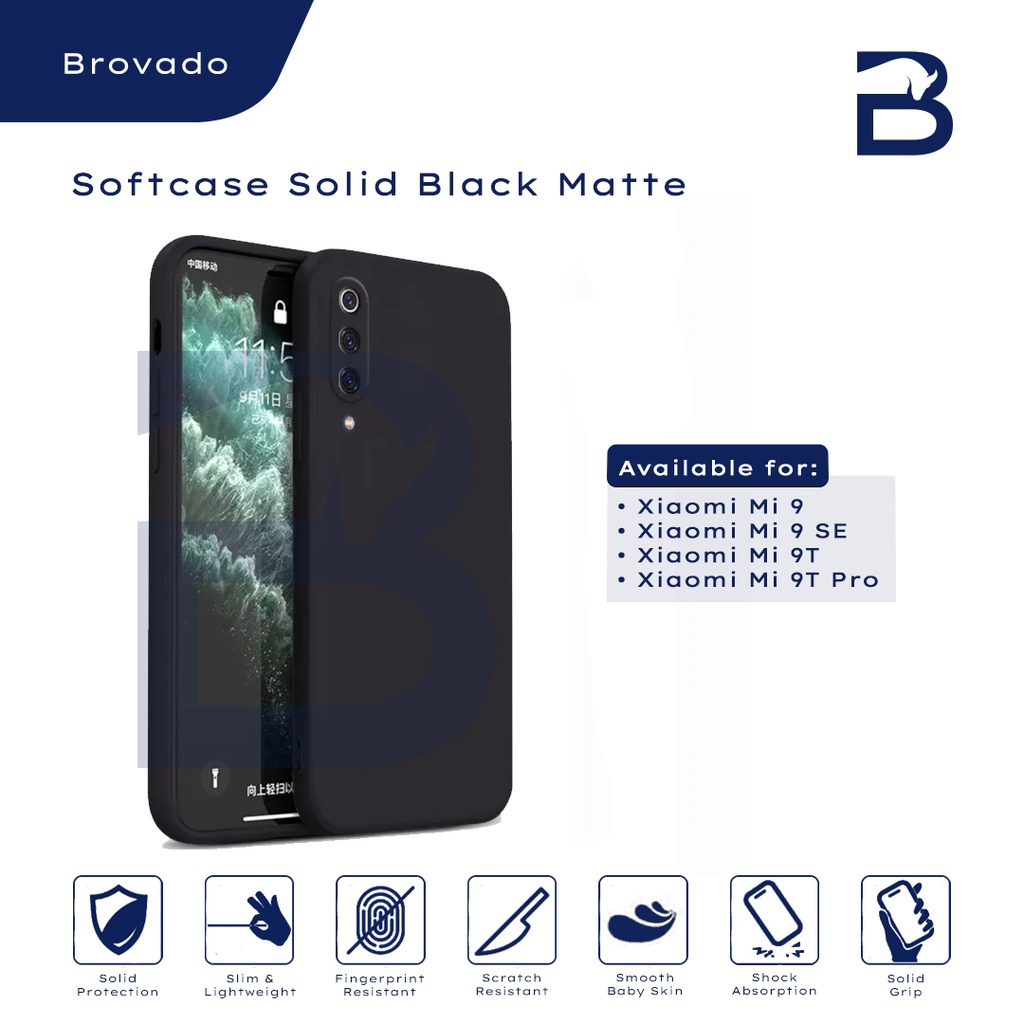 Jual Casing Xiaomi Mi 9 / 9 SE / 9T / 9T Pro Softcase Solid Black Matte ...