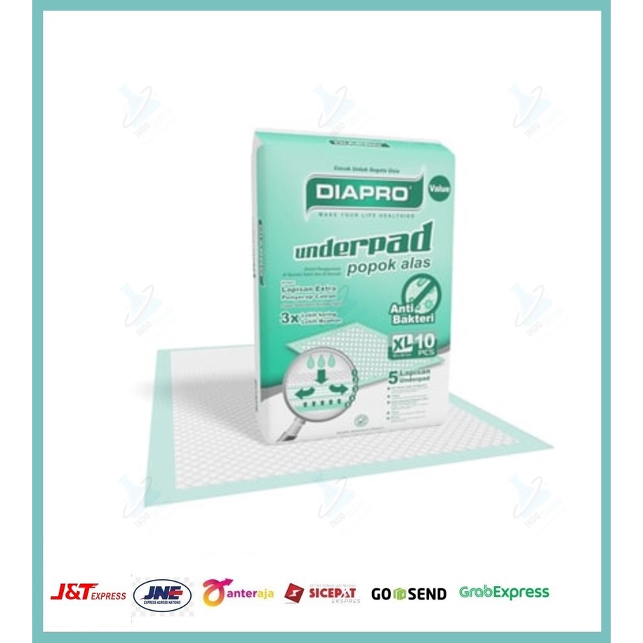 Jual Diapro Underpad Size XL 60 x 90 cm Isi 10 | Shopee Indonesia