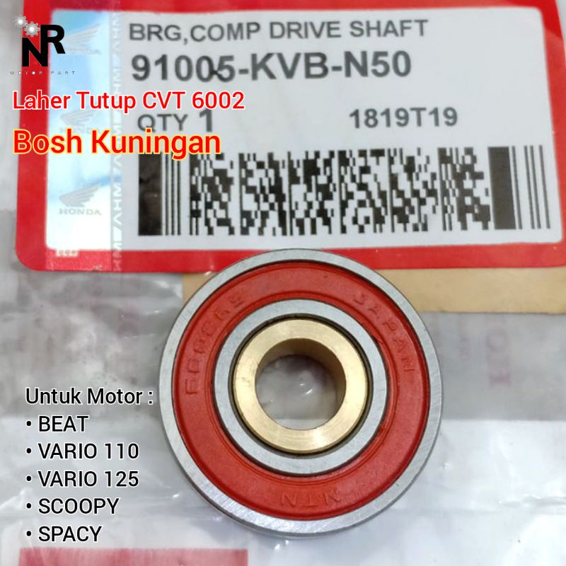 Jual Bearing Laher Bak Tutup CVT 6002 Bosh Kuningan Beat FI Sporty ...