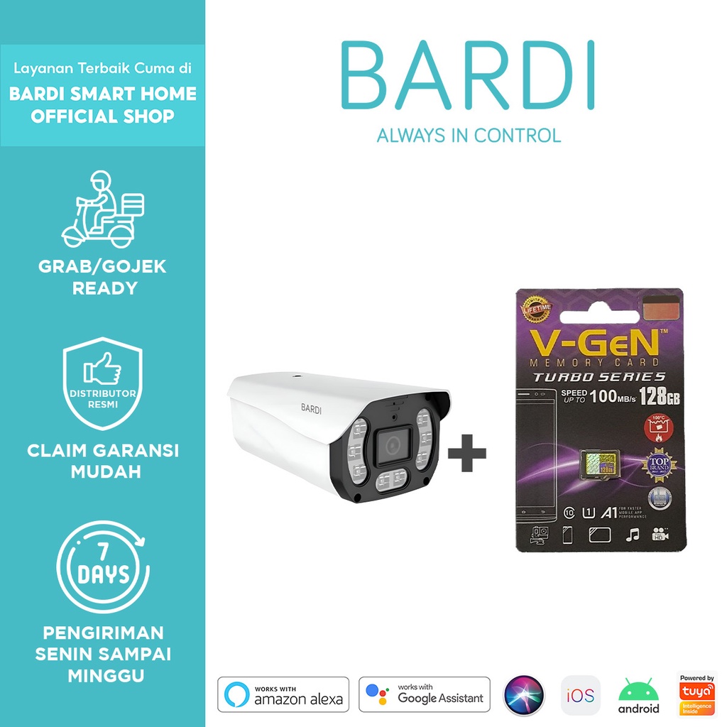 Jual BARDI Smart IP Camera Outdoor PoE IP67 4MP + Micro SD | Shopee ...