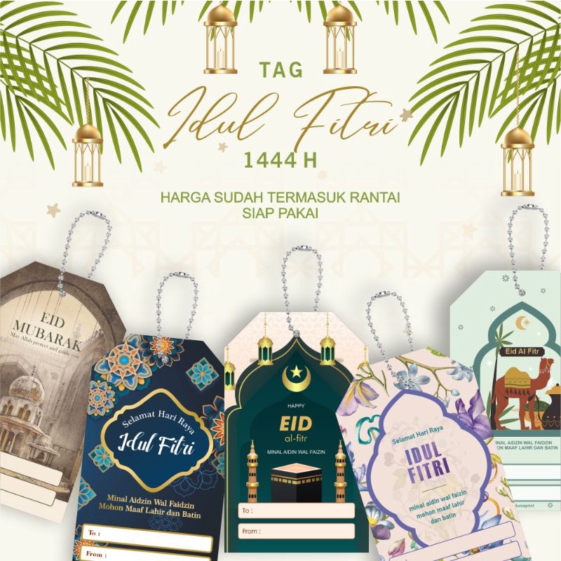 Jual Hang Tag Idul Fitri Hang tag Tebal Eid Mubarak Tag Lebaran Hangtag ...