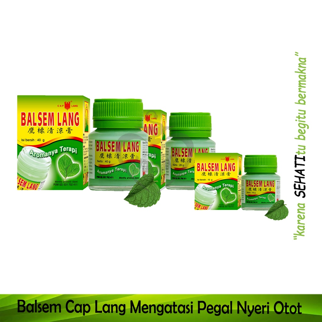 Jual BALSEM CAP LANG HIJAU 20GR OBAT GOSOK KESELEO PEGEL LINU | Shopee ...