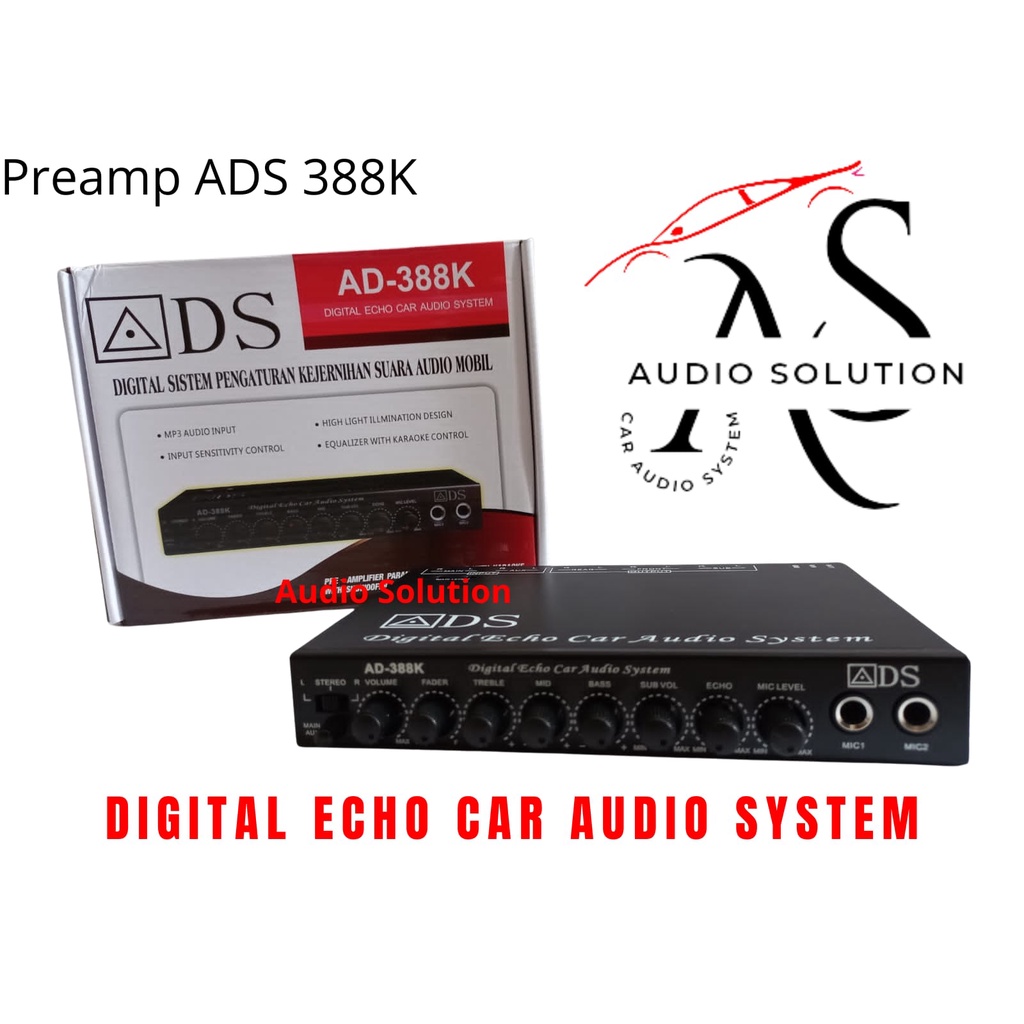 Jual Parametric ADS AD 388K Preamp Karaoke Stereo digital Echo audio ...