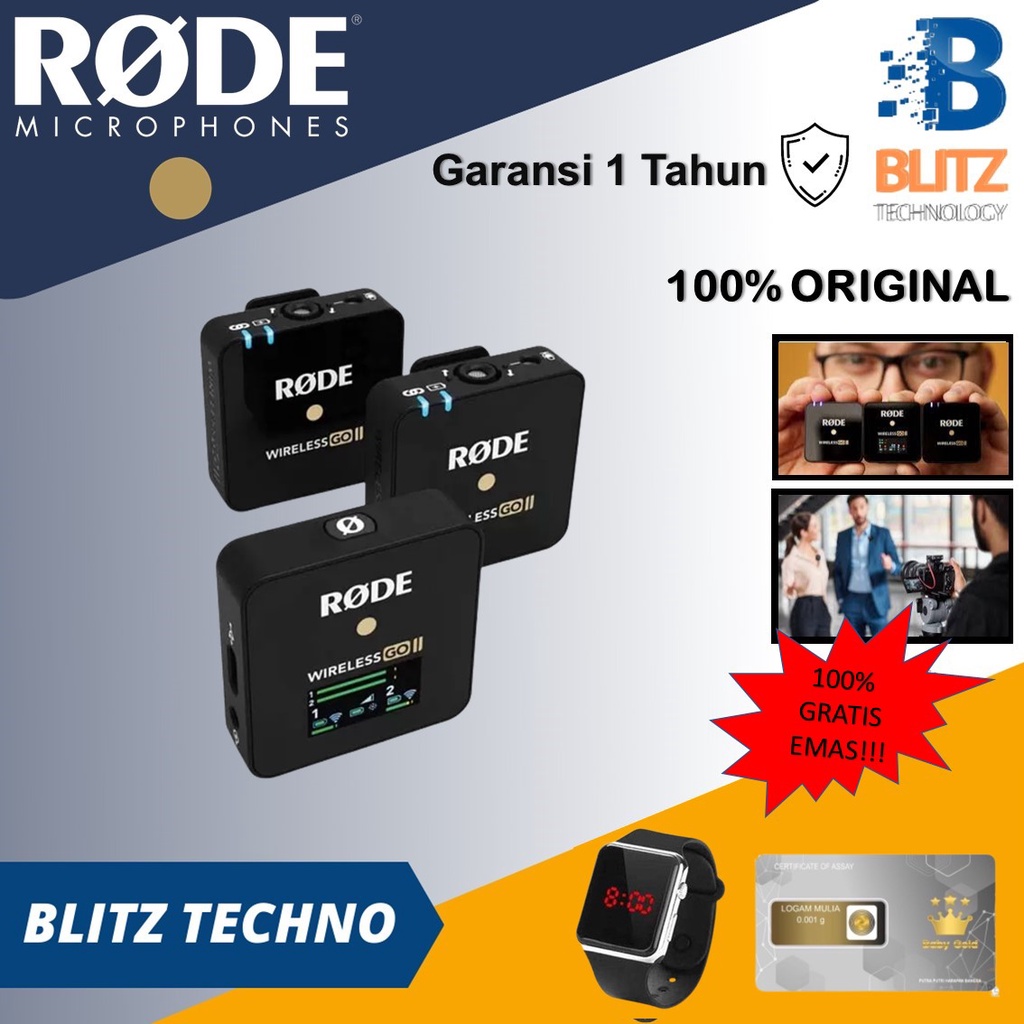Jual RODE Wireless GO II 2 Channel Wireless Microphone System | Shopee Indonesia